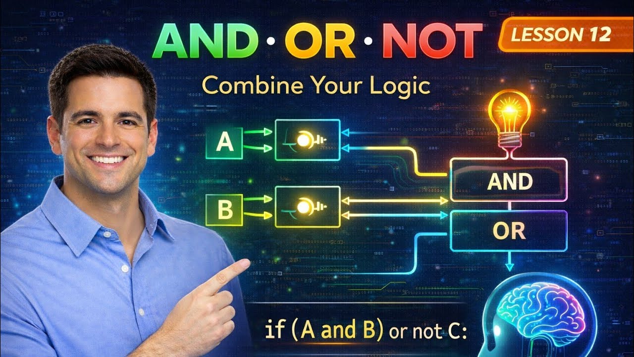 Python Logical Operators (AND, OR, NOT) Explained! | Python Course Part 12 (2026)