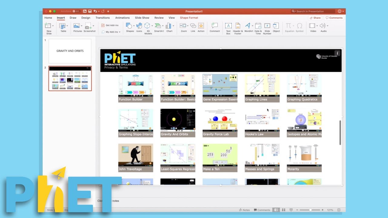 PhET Powerpoint Add-In