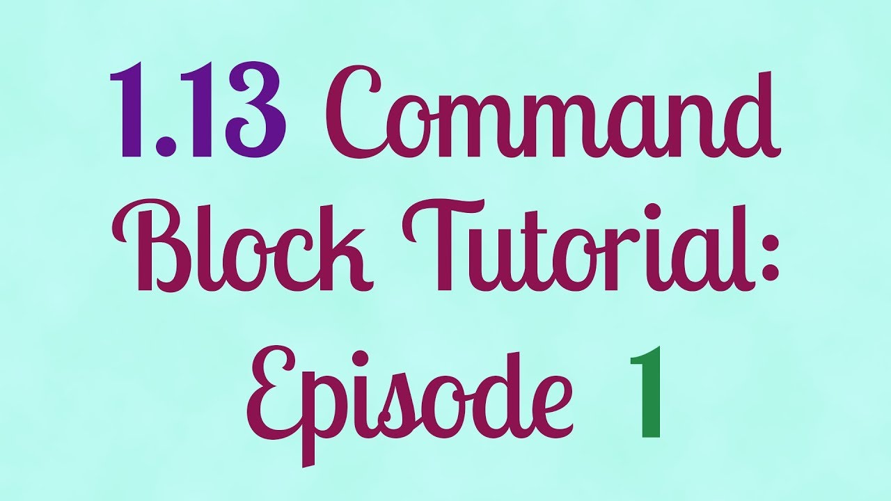 How To Use The New Execute Command! - 1.13 Command Block Tutorial Episode 01