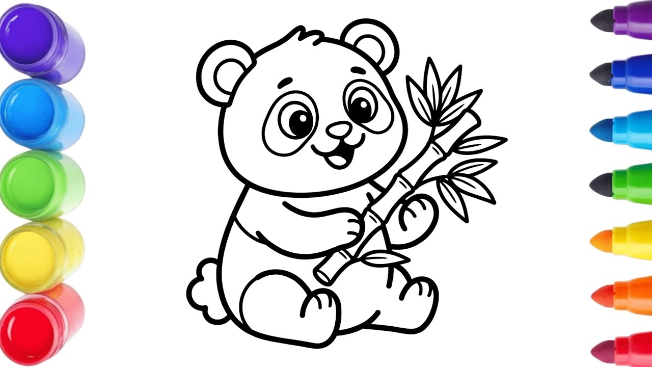 Cute Panda Coloring Page | Fun Coloring Art for Kids