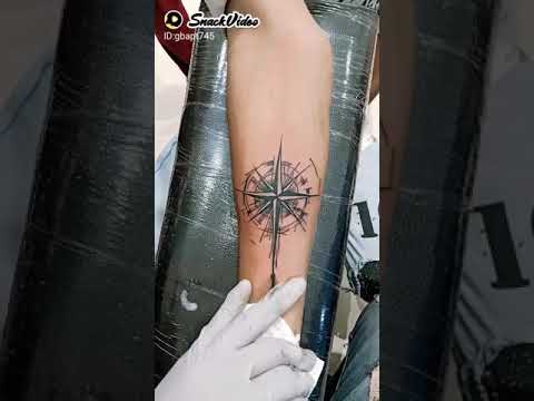 Compass tattoo design