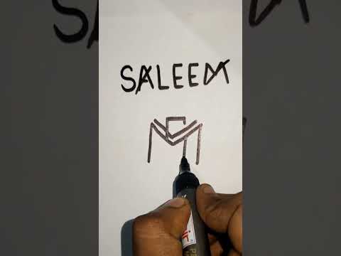 Saleem Name into Brand Logo #saleem #logo #virallogo #logodesign #art #shorts #viral #trending