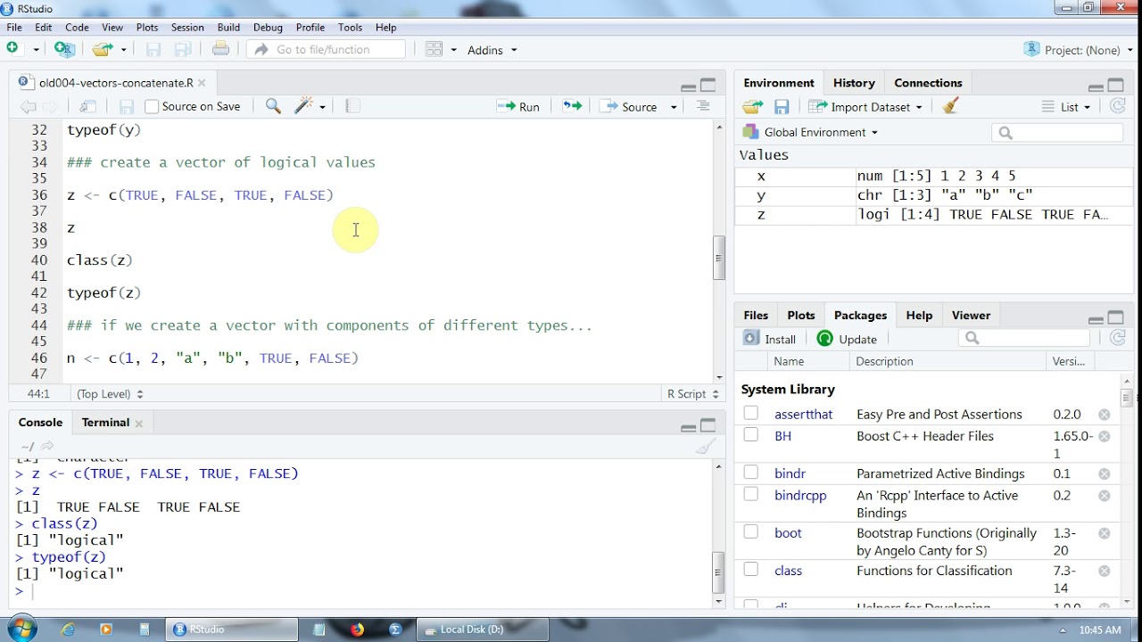 R Programming Know How - Creating Vectors with the c() Function