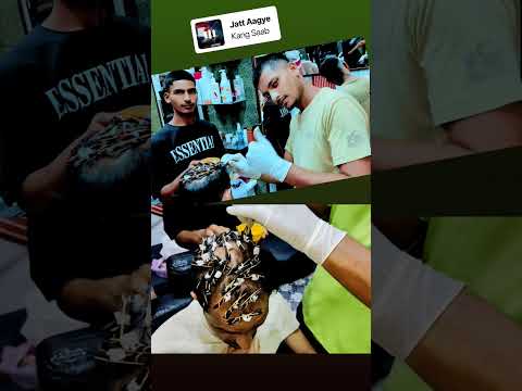 how to curly hair salon straight hair to curly hair how to hair curling and smooth hair #beard #