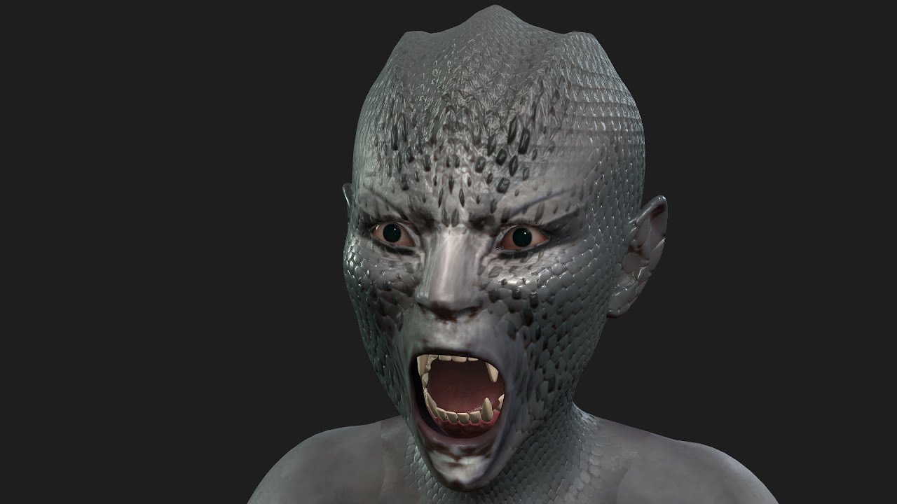 Alien 3D model ready for animation