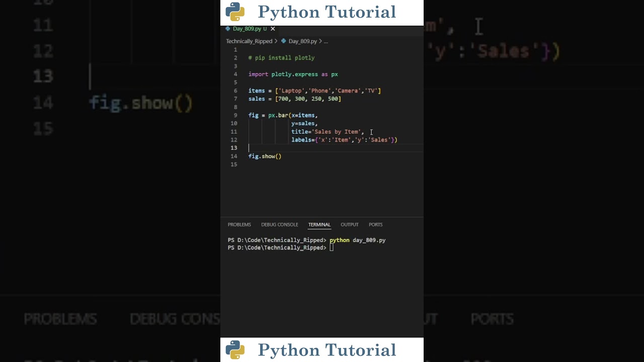 Creating Bar Charts With Plotly Express | Python Tutorial