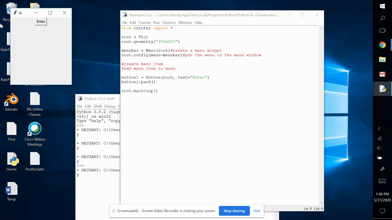 How To Create A Menu Item | Python GUI Apps With Tkinter