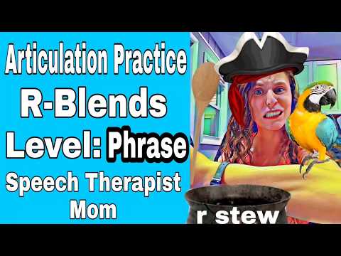Practice your "R" Sounds- R- BLENDS- PHRASE Level- All positions- Articulation Drill