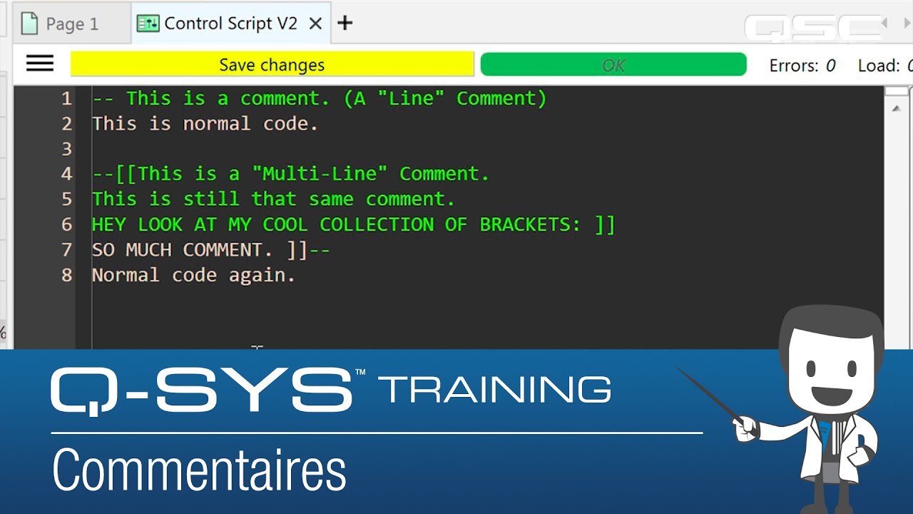 Q-SYS Control 101: Commenting (FR)