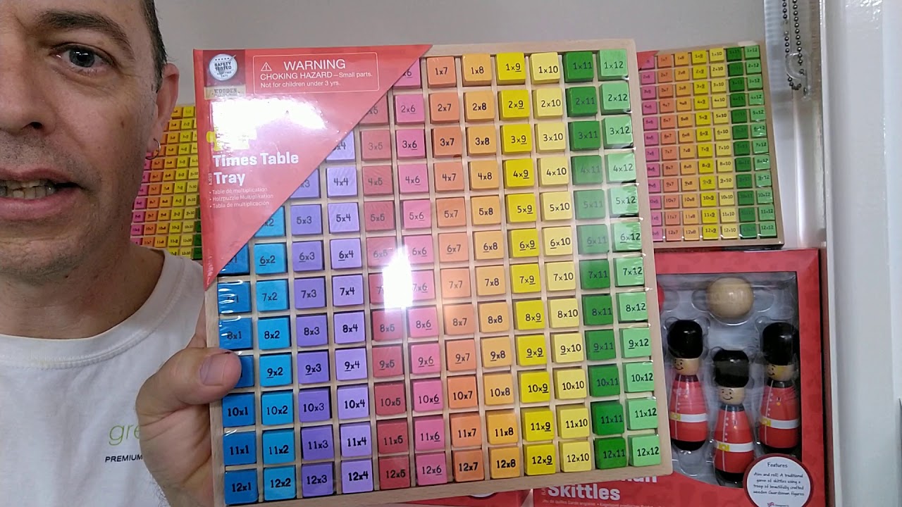Introducing BigJigs Wooden Times Table Tray - 144 pieces