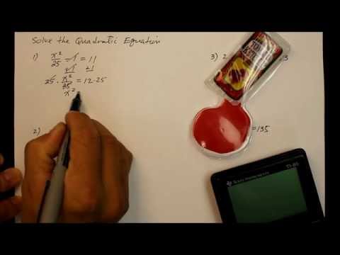 205A2 Quadratic Equations: Solve by Square Root