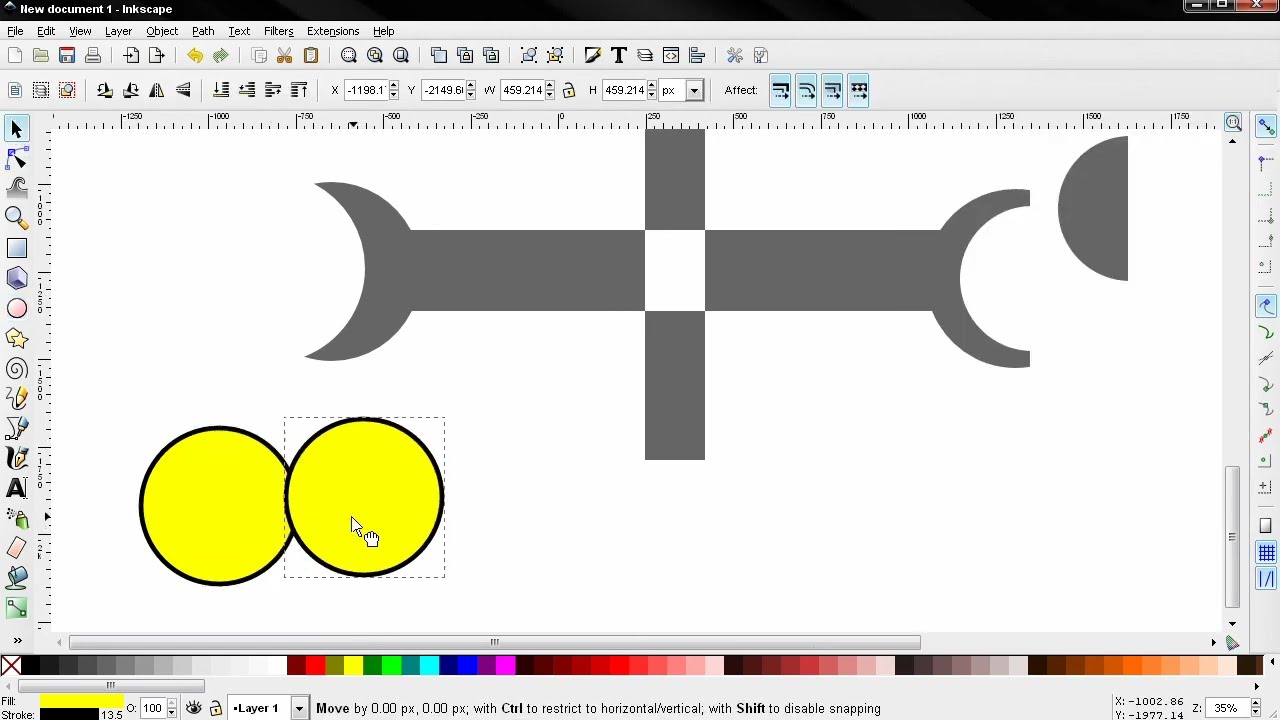 Boolean Operations - Inkscape Beginners' Guide ep8