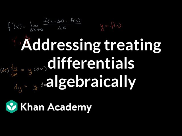 Understanding Differentials in Calculus: A Guide to Algebraic Treatment | Galaxy.ai | Galaxy.ai