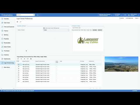 Personalizing the Login Screen for Acumatica ERP
