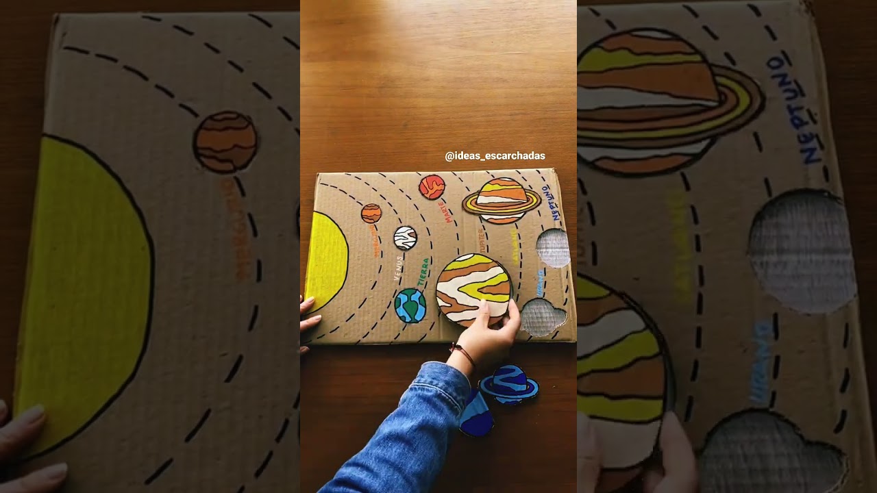 Rompecbezas 🧩 de los planetas! Para que sus peques aprendan el orden correcto! #carton #cardboard