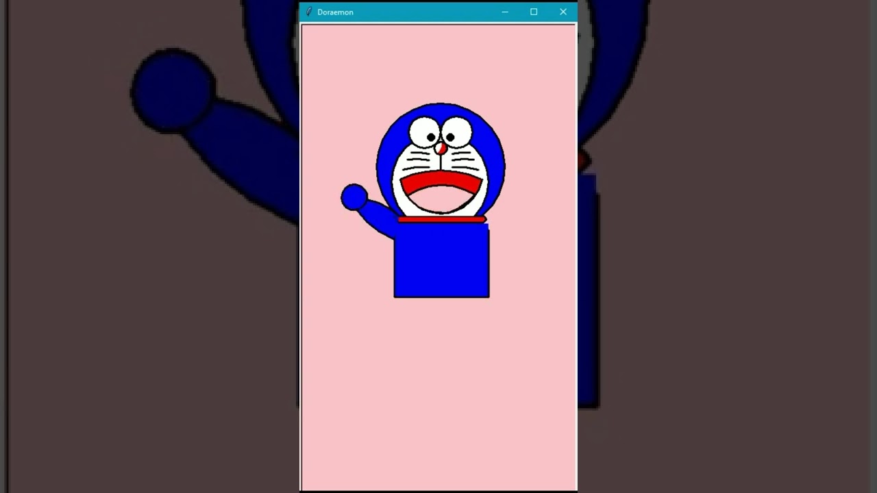 Doraemon Drawing in Python Turtle 🐢