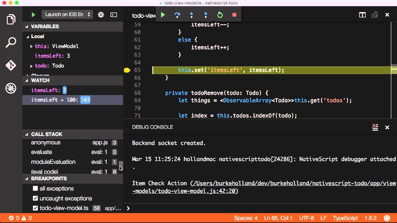 NativeScript for Visual Studio Code