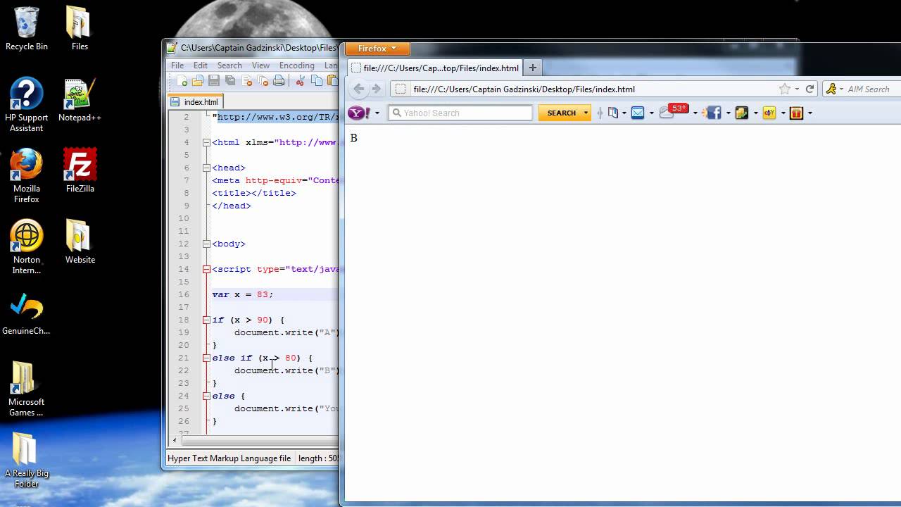 Javascript Tutorial 4 - Decision Making, Logical & Comparison Operators, Nesting