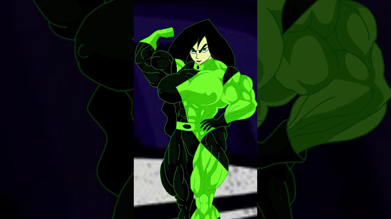 Shego V.s. Kim Possible Muscle Pose #musclegrowth #femalemusclegrowth #animebattle #musclemommy