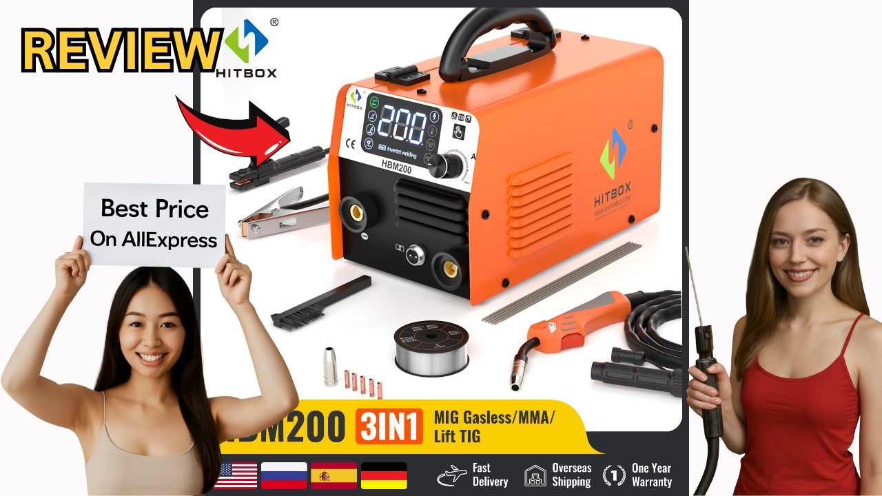 Review HITBOX 3 in 1 Semi-automatic Welding Machine HBM200 MIG/MMA/TIG No Gas 2026