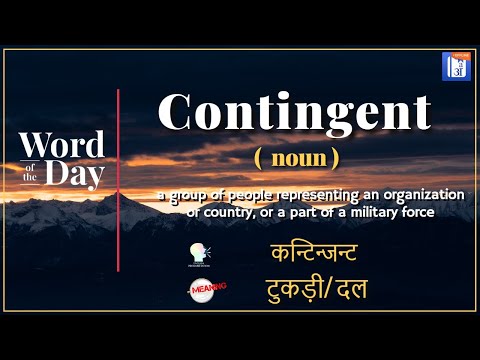 Contingent In Hindi - HinKhoj - Dictionary