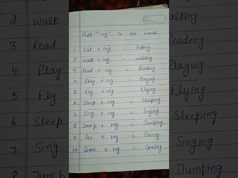 add "ing" to the wording add wale word#ing word#english wale word