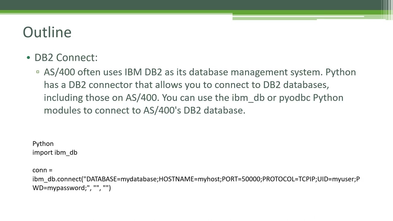 How AS400 and Python could integrate