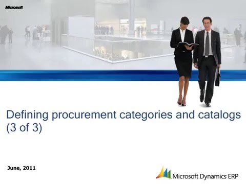 Microsoft Dynamics AX: How to Define Procurement Categories and Catalogs 3 of 3