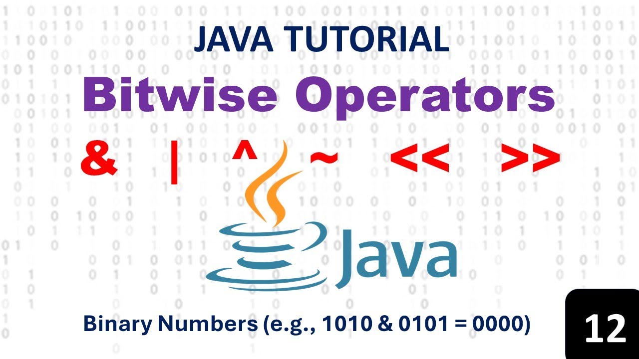 Java Bitwise Operators | AND, OR, XOR, NOT, Shift Operations | Java Programming Tutorial