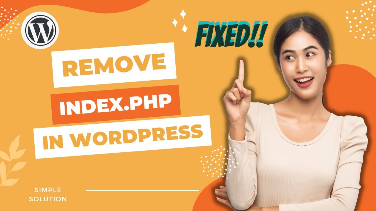 How To Remove Index php In URL In WordPress | Permalink trick