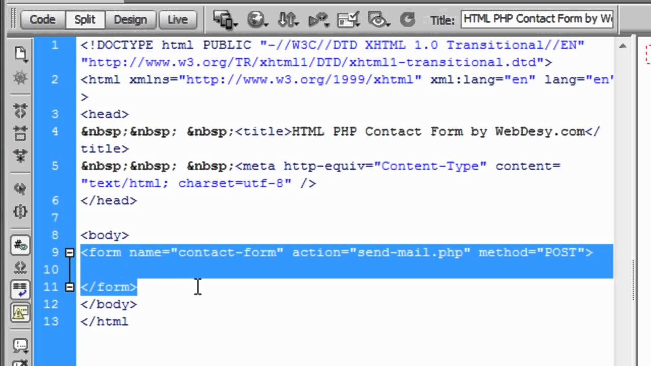 How to Create an HTML/PHP Contact Form (part one)
