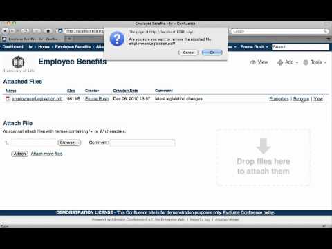 Remove an attachment from a page or blog in Confluence Wiki - Confluence Training by Adaptavist