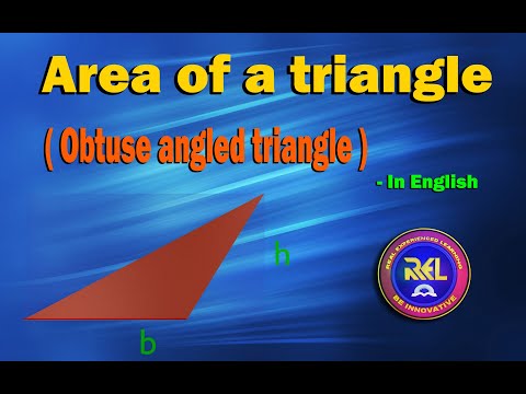 Area of an obtuse angled triangle in English
