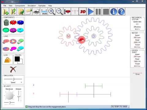 Gears simulator - Building a compact reductor train