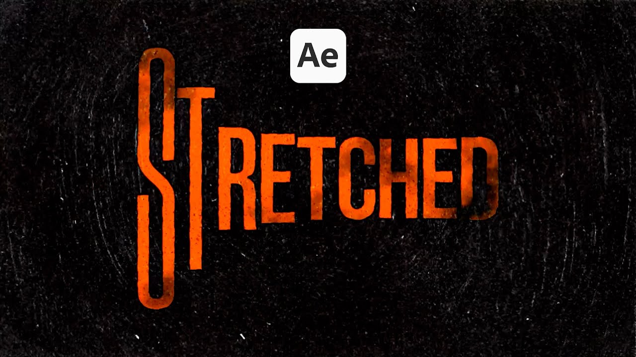Stretched Typography Tutorial | Grungy Text Animation in After Effects