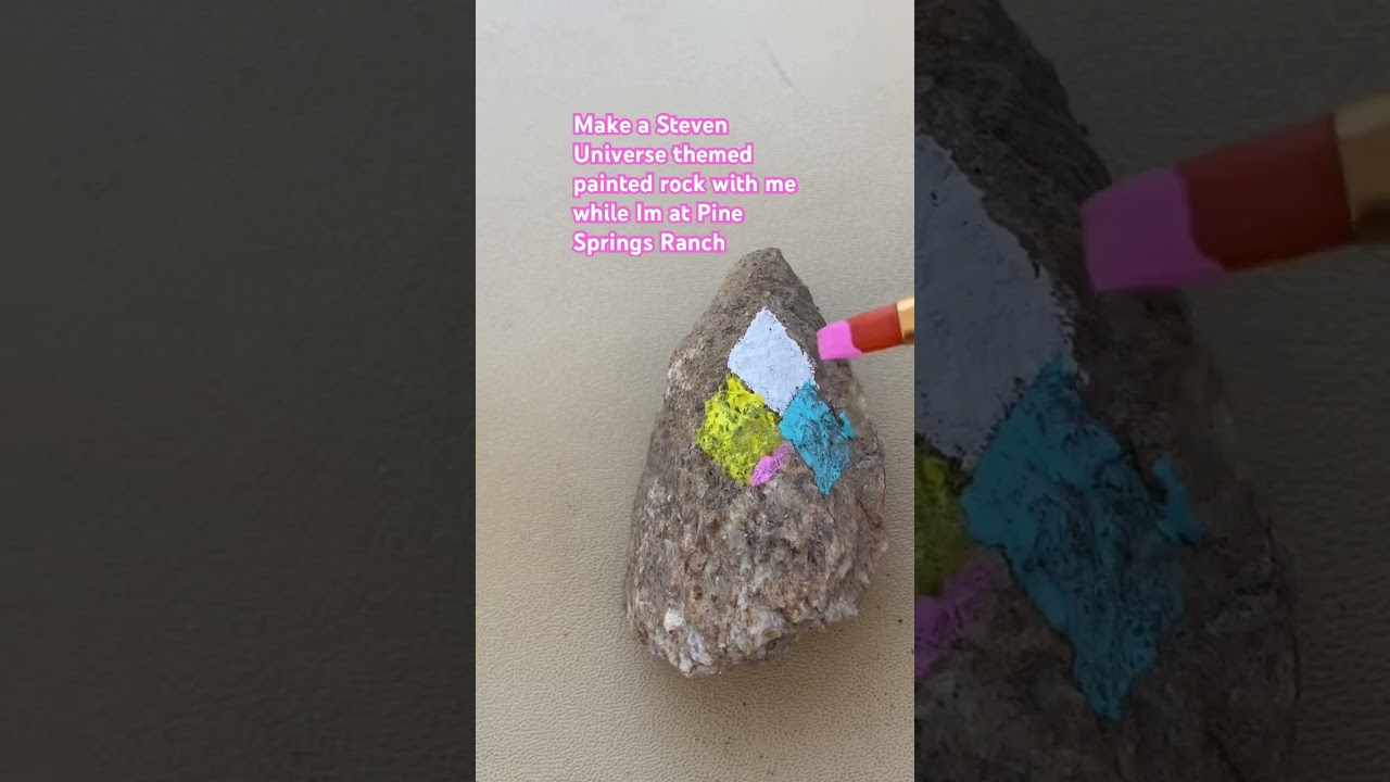 Making a Steven Universe rock #furry #otherlink #stevenuniversefuture #stevenuniverse #painting #art
