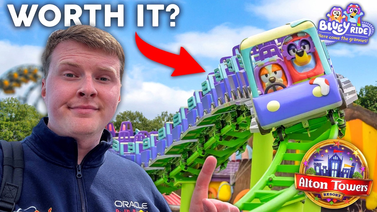 Riding Alton Towers NEW Rollercoaster! Bluey: The Ride Review