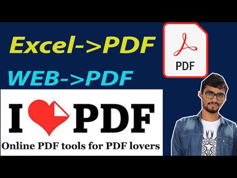 How to convert Excel to pdf | web to pdf in hindi
