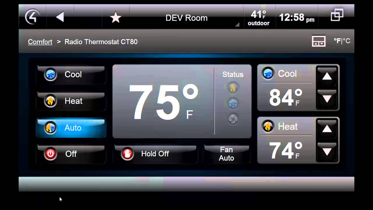 Radio Thermostat CT80 & CT30 HouseLogix Control4 Driver
