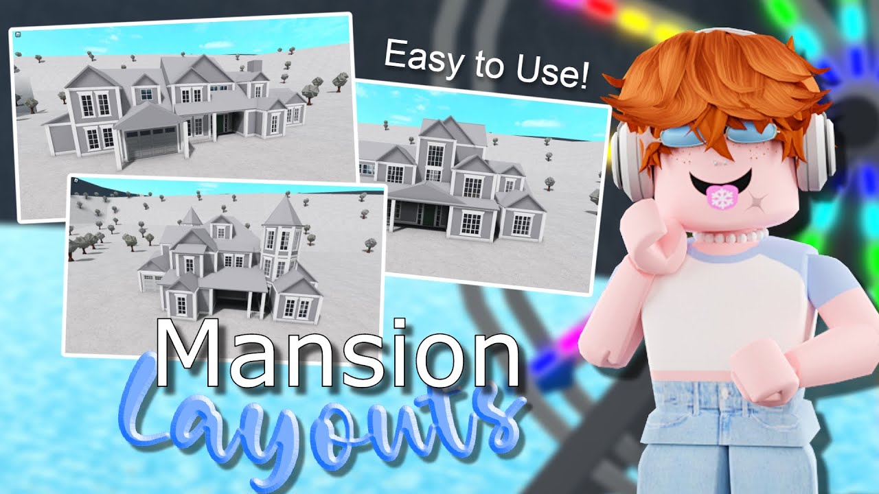 3 FREE Bloxburg MANSION Layouts | Step-by-Step Tutorials | Free to Use