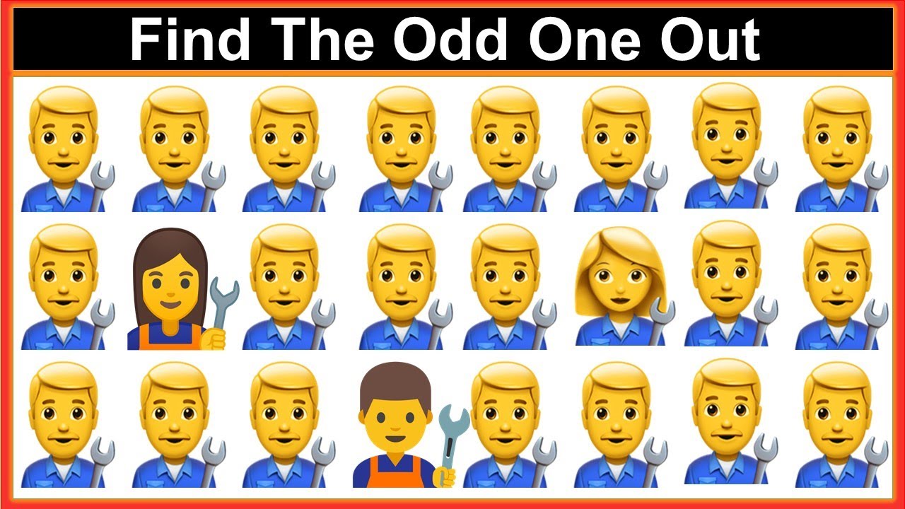 Find The Odd Emoji Out |  Emoji Puzzle Quiz #7
