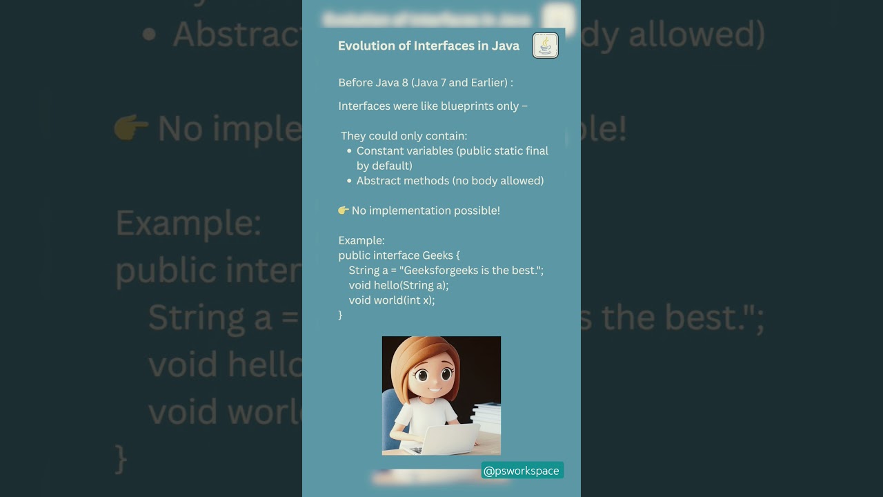 Java Interface Evolution #java #interfaces #interview #interviewtips #java8 #reel #shorts #knowledge