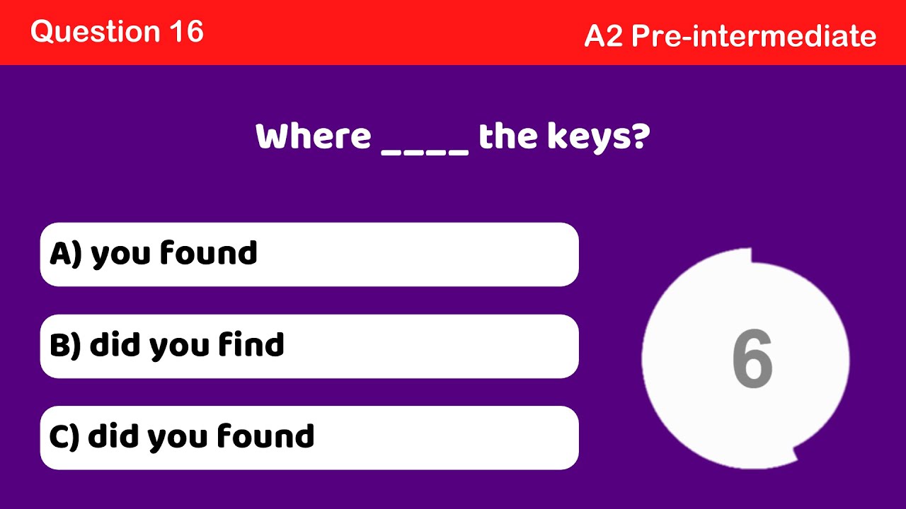 past simple – form and use # A2 Lesson N°4 Quiz N°1