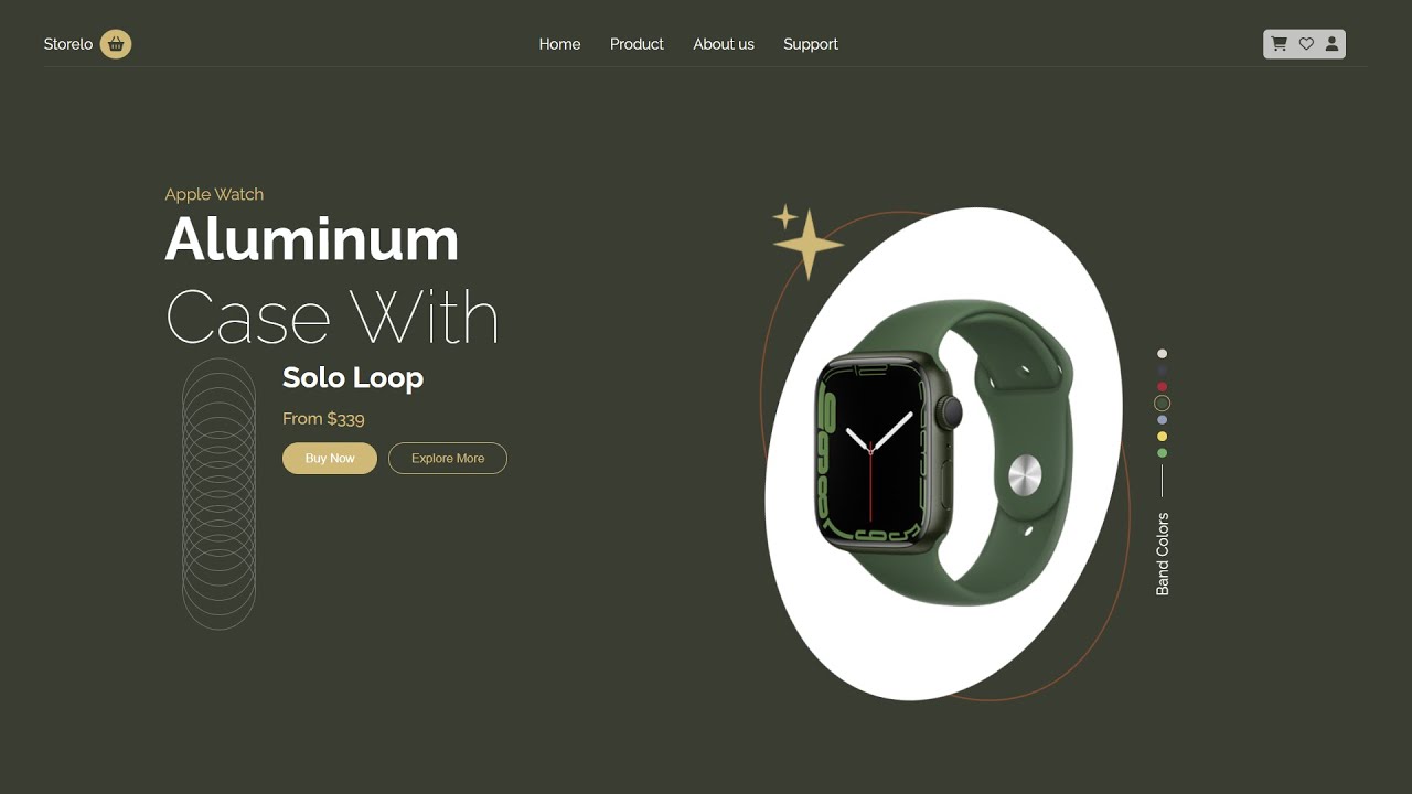 Responsive E-Commerce Product UI/UX Design Using HTML & CSS  & Javascript | Landing Page