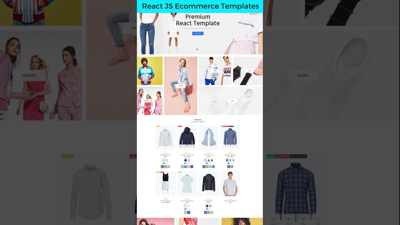 5 Best React JS Ecommerce Templates #reactjs #ecommerce