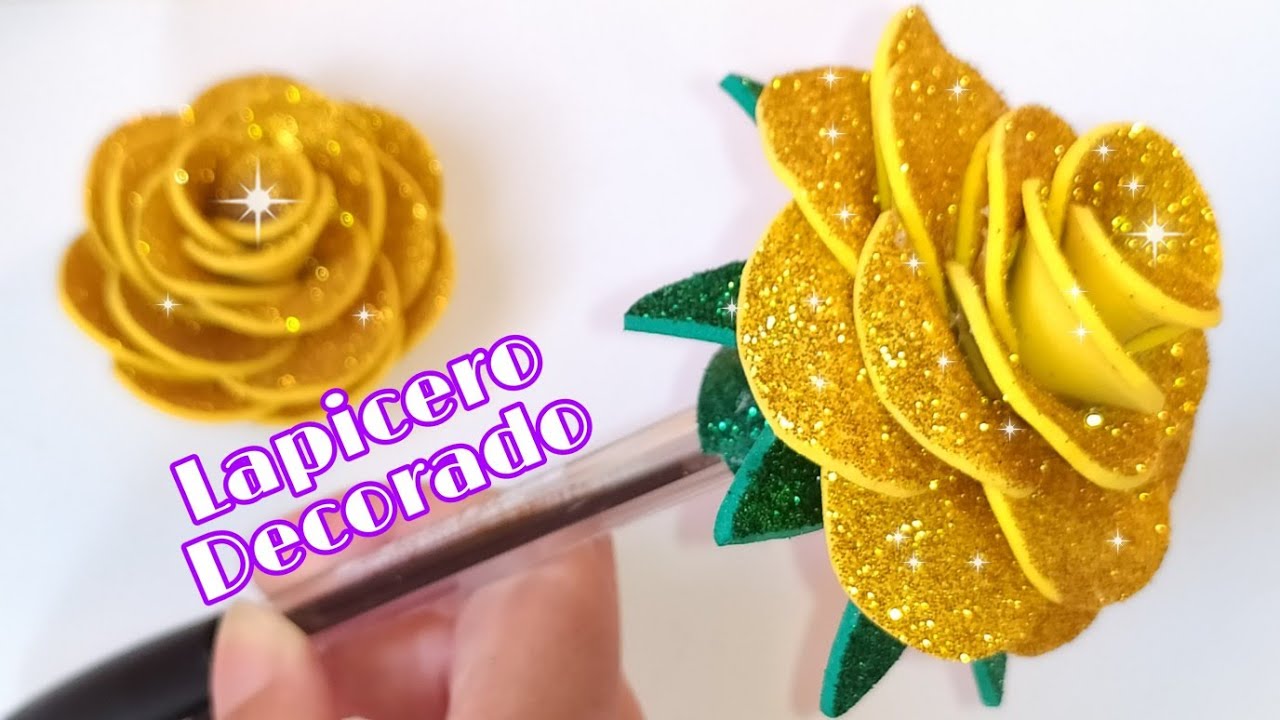 Foam Roses / Rose Decorated Pencil Holder / Decorating Idea / Rose Crafts 🌹