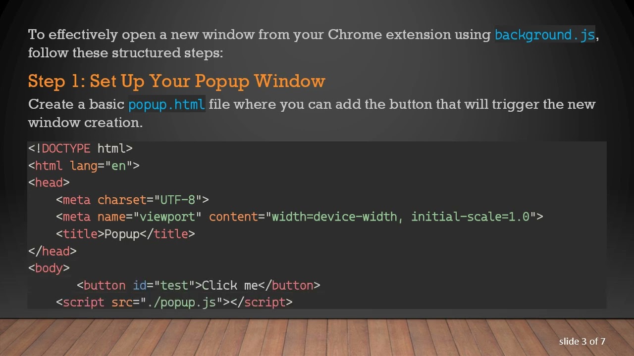 How to Open a New Window from background.js in a Chrome Extension