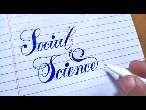 How to write Social Science in beautiful Calligraphy