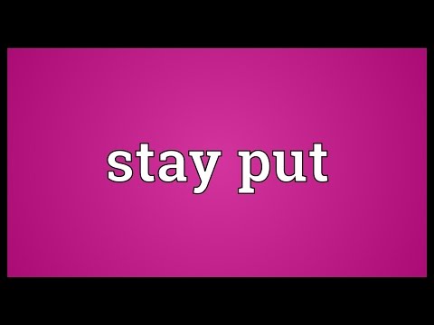 Stay put Meaning