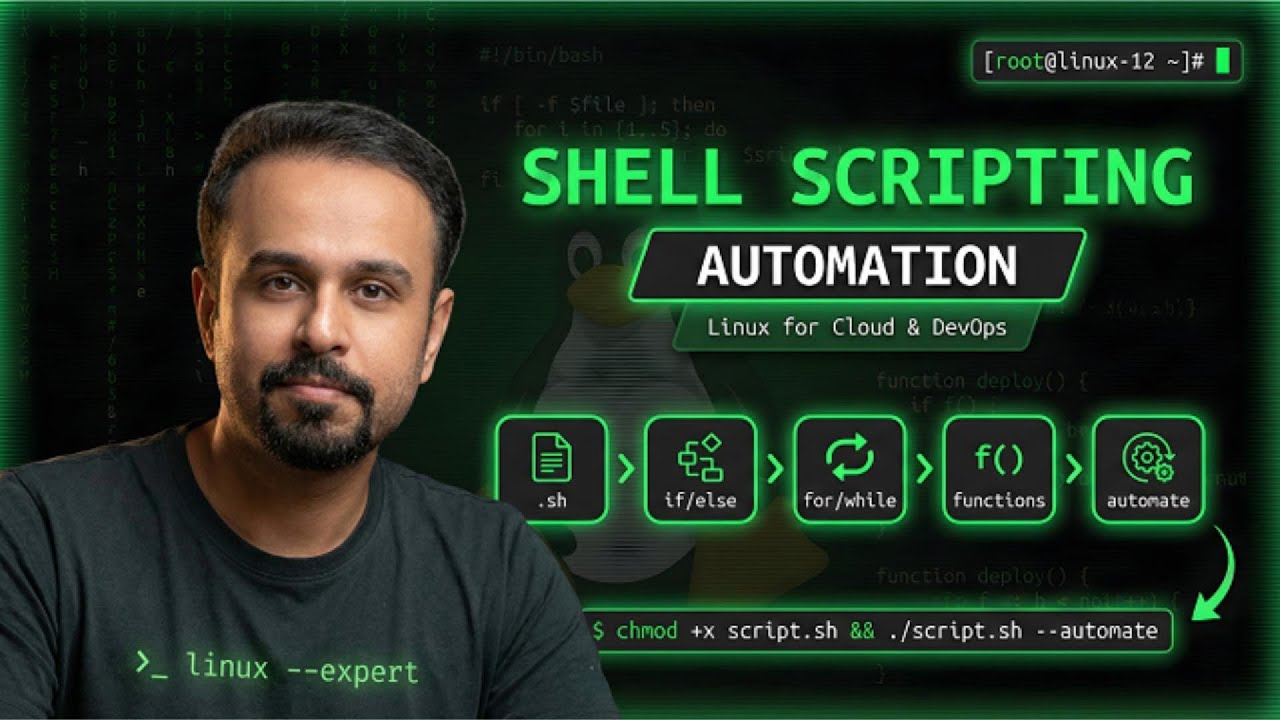 Bash Scripting for DevOps: Automation with If, Loops & Functions | Linux Shell Scripting
